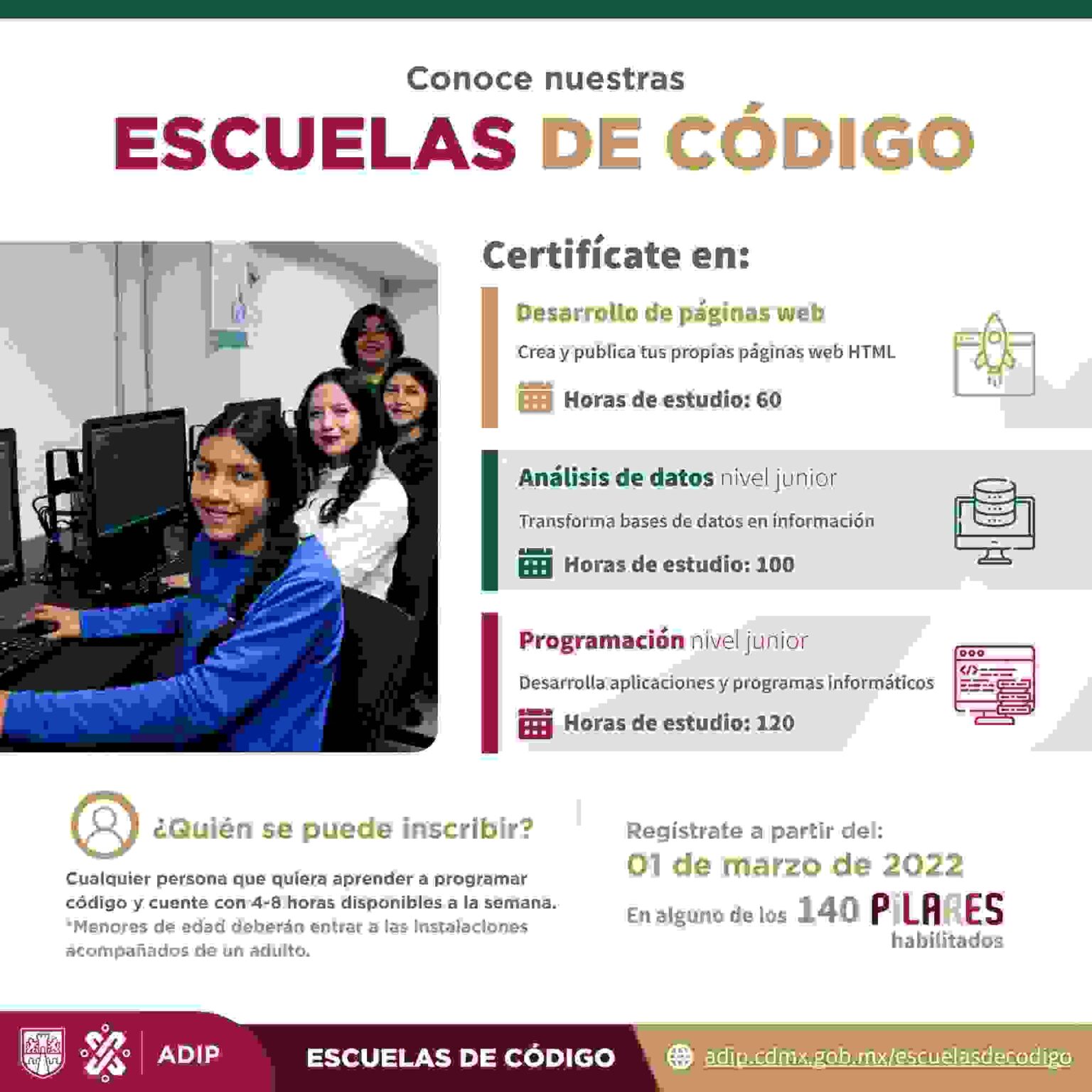 Dónde se ubican las Escuelas de Código para aprender programación